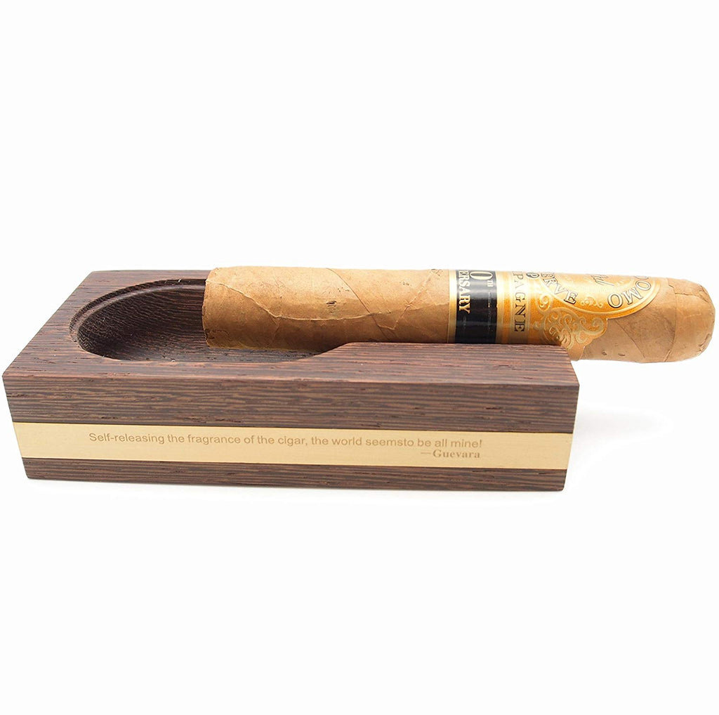 Mrs. Brog Luxurious Cigar Ash Tray - African Wenge Wood & Copper - Sol