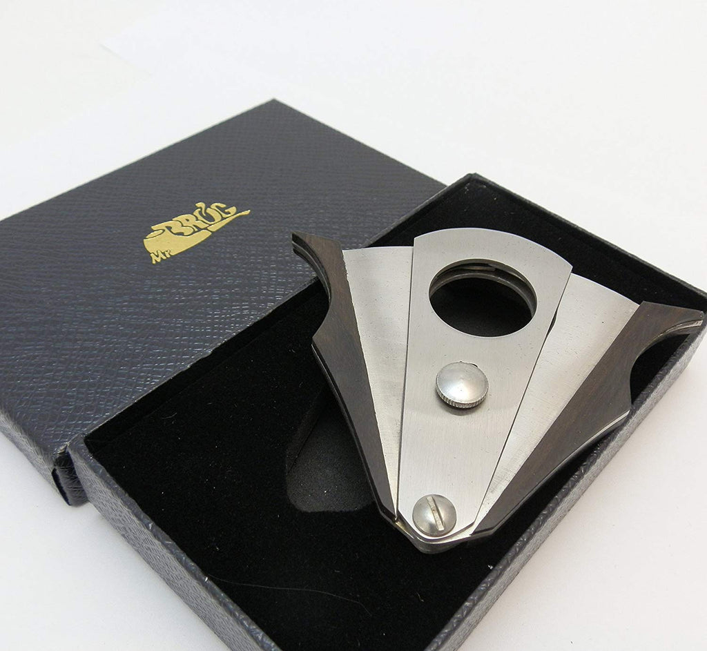 Mrs. Brog Cigar Cutter - Wood and Stainless Steel - Cut and Lock syste